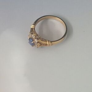 Merlite | Jewelry | Merlite Rare Blue Chalcedony White Zircon Ring ...